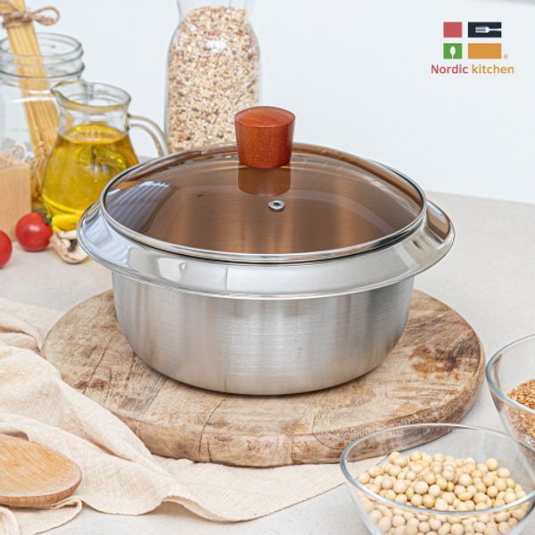 arbast [노르딕키친] 통3중 IH 스텐 가마솥냄비 18cm - 핫트랙스