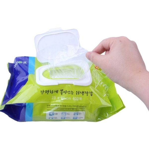 hplusmall 아이존 일회용 위생장갑 400매(캡) - 핫트랙스