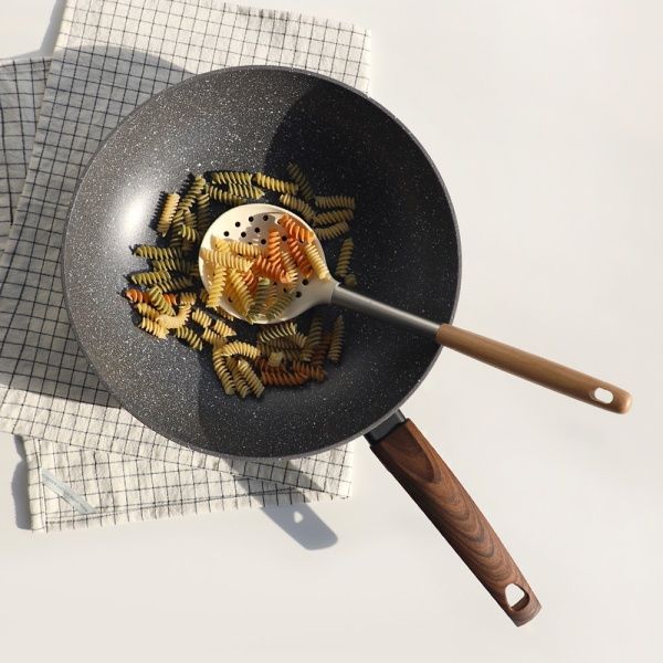 kitchen malling 스톤 인덕션 우드핸들 웍 궁중팬 2size - 핫트랙스