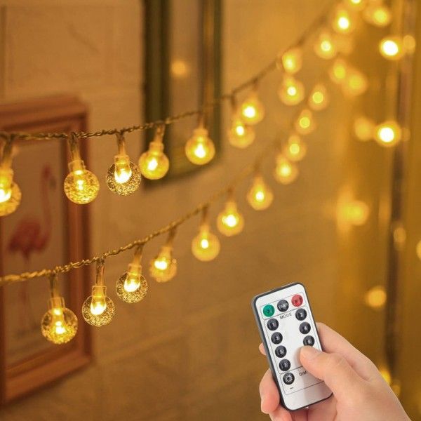 ERUM LED 방수 큰앵두 알전구 2.5cm 리모컨형 40P/50P/80P/ - 핫트랙스