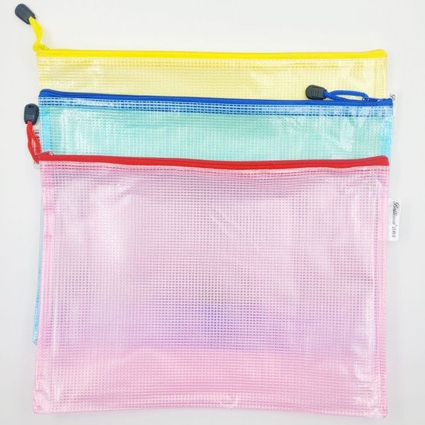 hplusmall PVC 사무용 포켓 파우치 수납 보관 정리 가방 다용도[ - 핫트랙스