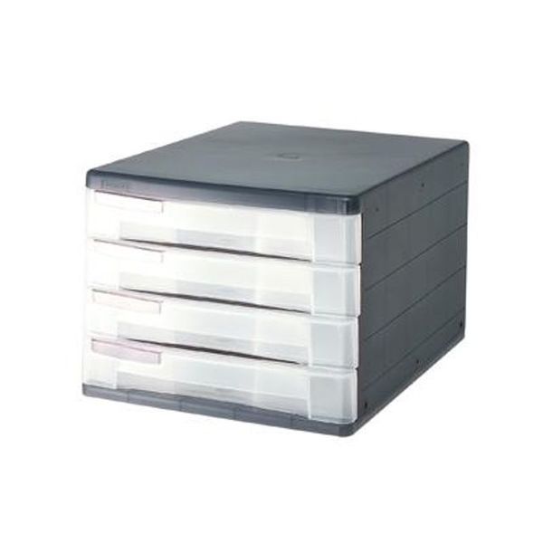 hplusmall 시스맥스 클리어 캐비넷 4단 264x350x206mm(W1F49B9) - 핫트랙스