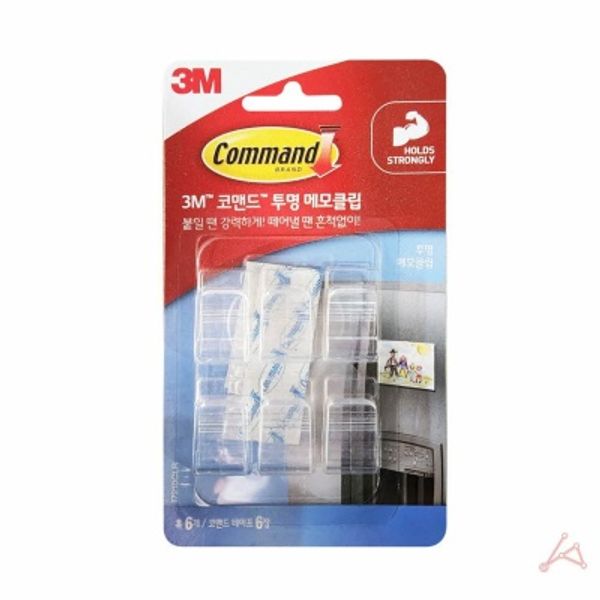 hplusmall 3M 코맨드 투명 메모클립 - 핫트랙스