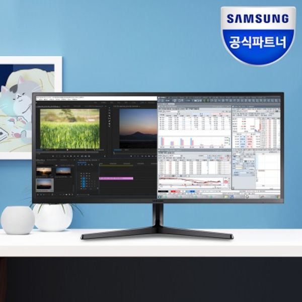 SAMSUNG 삼성 S34J550 WQHD PIP/PBP AMD FreeSync 75Hz 모니터 - 핫트랙스