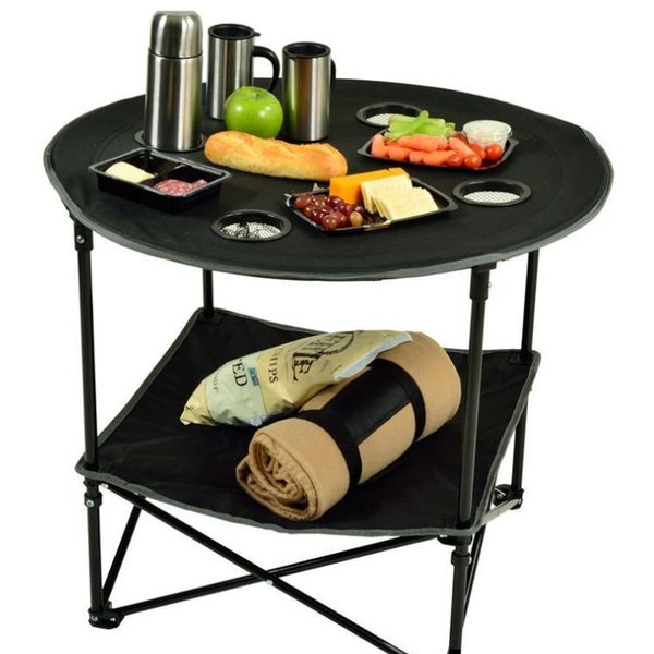 hplusmall 2단 캠핑 테이블 접이식 폴 WB68063 - 핫트랙스