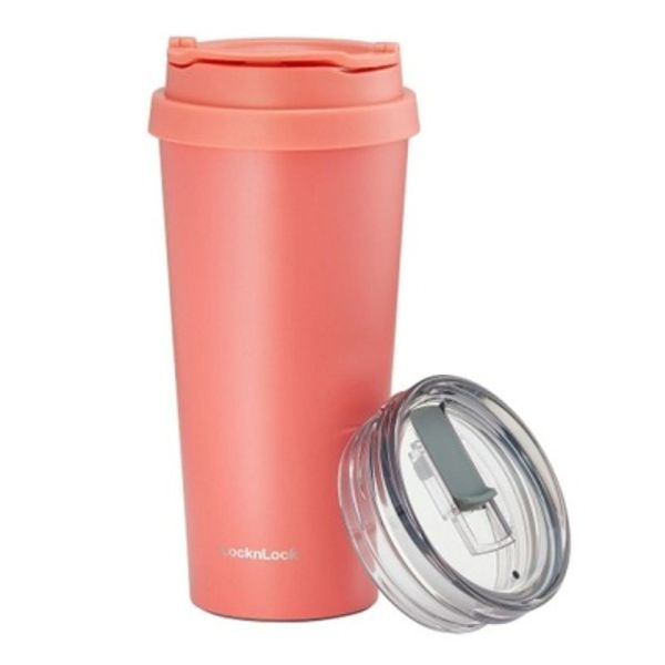 hplusmall 락앤락 뉴클립 더블 보온보냉 이중텀블러 540ml 레드 - 핫트랙스