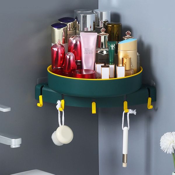 hplusmall 360도 회전 접착식 코너선반그린(WCCB788) - 핫트랙스