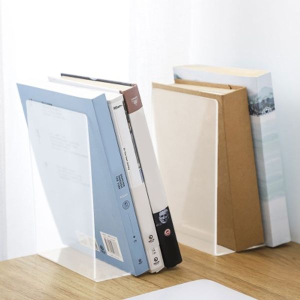 shoppingplan 반투명 아크릴 북엔드 2p세트 L자 책상책꽂이 - 핫트랙스