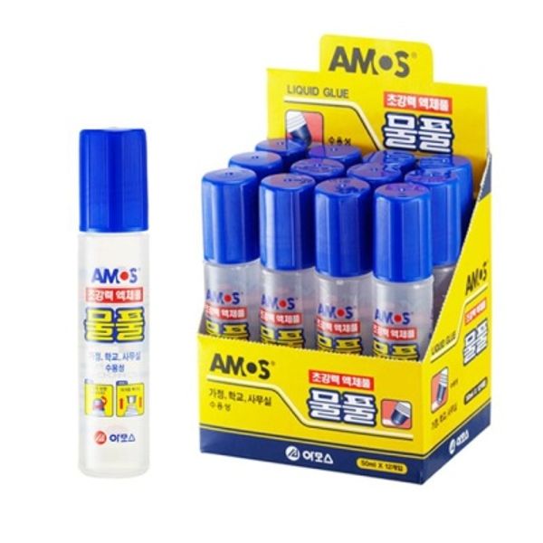 hplusmall 잘 붙는 투명 액체풀 물풀 미술만들기 50ml (12개입) - 핫트랙스