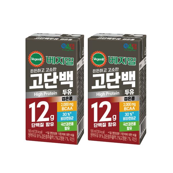 Seohee F&B 베지밀 고단백두유 검은콩 190ml 24개 - 핫트랙스