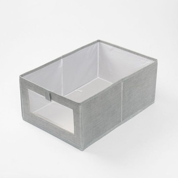 hplusmall 투명창 오픈형 부직포 옷정리함 패브릭 리빙박스[WBDA - 핫트랙스