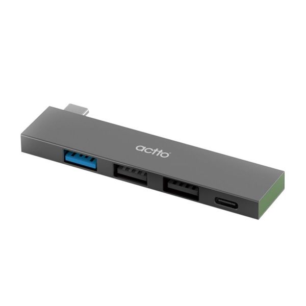 hplusmall 엑토 C타입 USB 3.2 4포트 일체형 멀티허브 HUB-43 - 핫트랙스