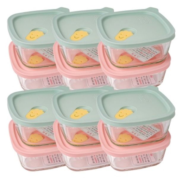 hplusmall 락앤락 오븐햇쌀밥용기 410ml 2EA 6p세트 핑크 민트 - 핫트랙스