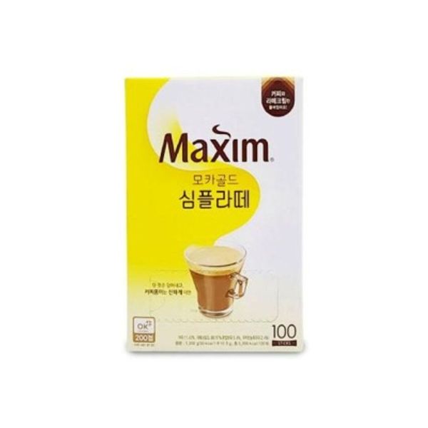 hplusmall 모카골드 심플라떼 단맛을 덜어낸 믹스커피 100스틱 - 핫트랙스