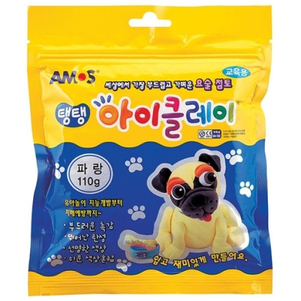 hplusmall 아모스 탱탱아이클레이 110g 파랑 5개입 - 핫트랙스