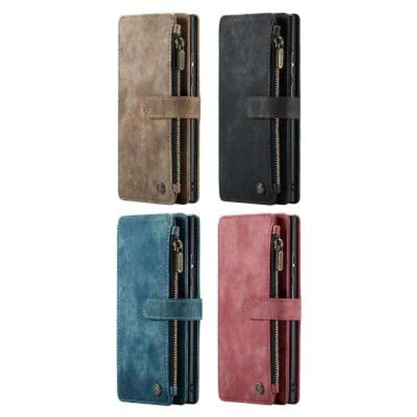 VERAX 아이폰X 3단월렛 지갑 레트로 가죽 케이스 P616 - 핫트랙스