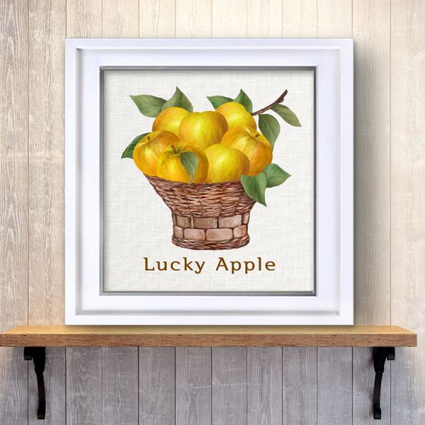 hplusmall 3.흰색바탕 황금사과바구니_정사각30M23(WC08999) - 핫트랙스