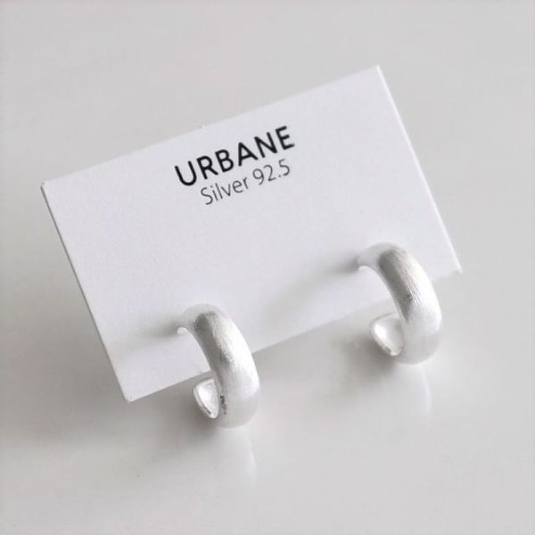 rtpia Silver925 Matte round ring earring (WCC2D32) - 핫트랙스