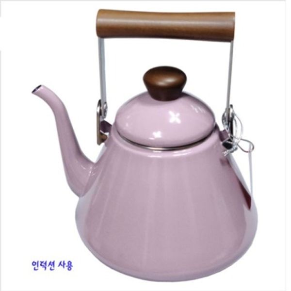 hplusmall 코카코 법랑 주전자 인덕션 물주전자 연보라 1.7L - 핫트랙스