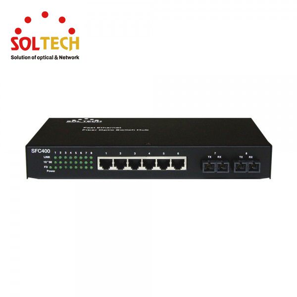 GOLFIA SFC400-SCM2 6+2포트 스위칭 허브(SC/멀티/광 2포트) - 핫트랙스