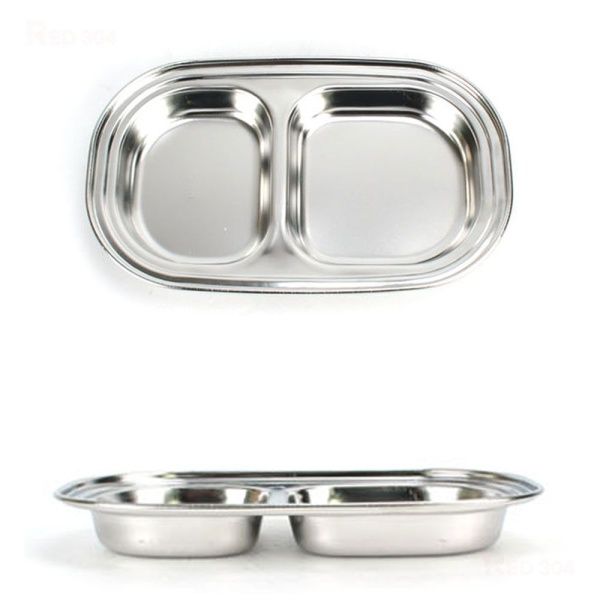 hplusmall 2구 스텐 27종 어린이 반찬 간식 접시 22x13.5cm 2호 - 핫트랙스