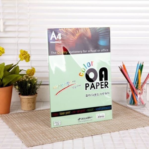 hplusmall 칼라 다용도 사무용지 25매 A4 그린색 복사용지 - 핫트랙스