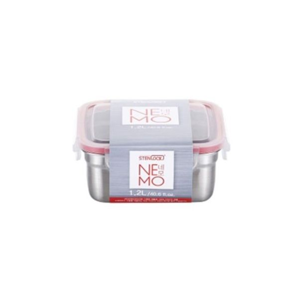 hplusmall 네모 스텐락 스텐 밀폐용기 10호 1200ml[WD07A85] - 핫트랙스