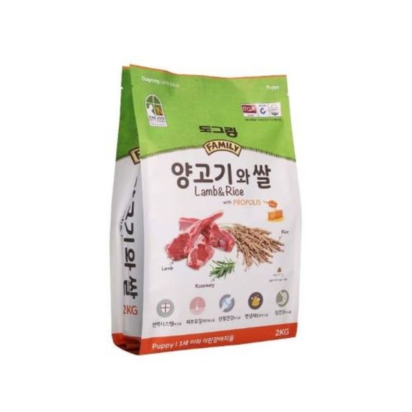 hplusmall 독 사료 훼미리 양고기와 쌀 퍼피 2kg(WBD47ED) - 핫트랙스