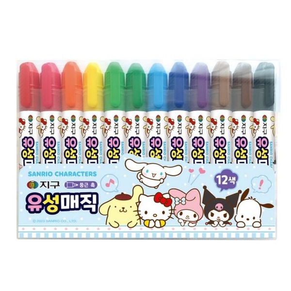 hplusmall 산리오 유성매직 12색(WE87495) - 핫트랙스