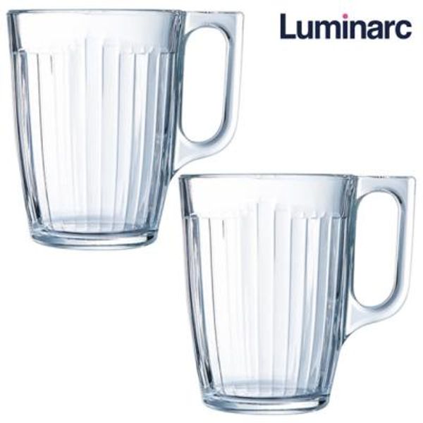 루미낙 유리 머그잔 320ml 2P세트 내열강화 홈카페 에이드잔 - 핫트랙스