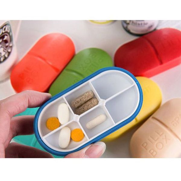 hplusmall 6파트 휴대용 약통(색상랜덤 W40BC5A - 핫트랙스