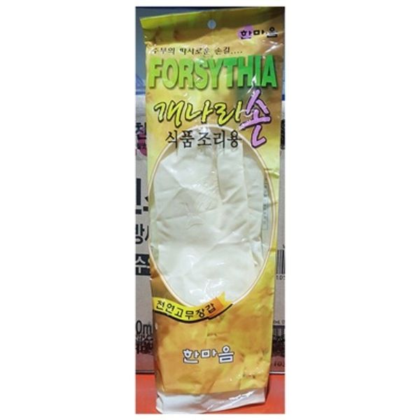 hplusmall 식자재마트 주방용 한마음 고무장갑 중형 x2세트 - 핫트랙스