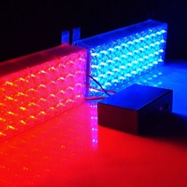 hplusmall 12V 사각 3기능 리모컨 48발 고급형 LED경광등 화-화 - 핫트랙스