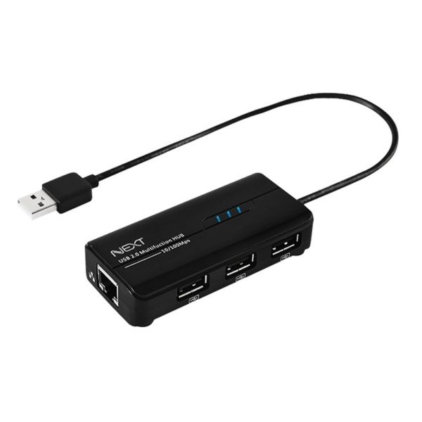 hplusmall USB 3포트 허브 유선랜카드 이더넷 랜포트 PC LAN - 핫트랙스
