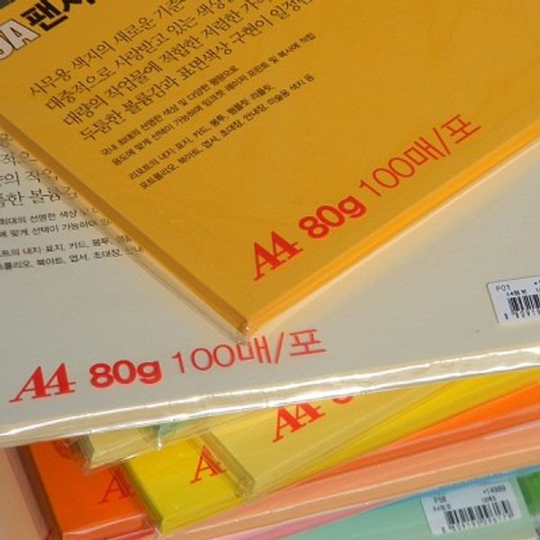 MOONGUBANJUM [두성종이] A4-80g-100매의 OA용지-OA 팬시페이퍼-100점보 - 핫트랙스