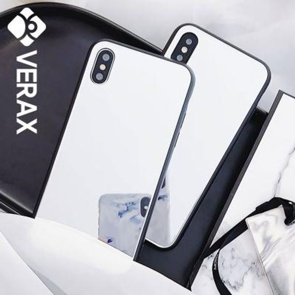VERAX P397 아이폰SE2 블랙 라인 미러 심플 하드 케이스 - 핫트랙스