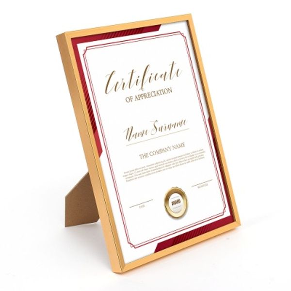 shoppingplan 모던라인 평면 상장액자(A4) (골드) 인허가액자 - 핫트랙스