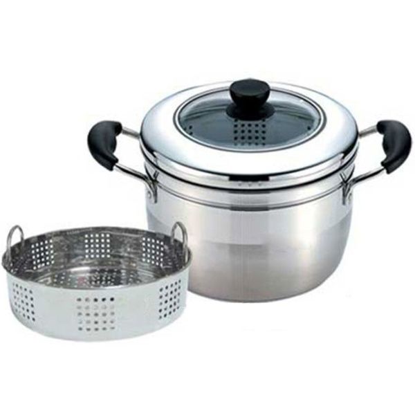 hplusmall 키친플라워 찜냄비 찜기 들통 곰솥 냄비 인덕션 26cm - 핫트랙스