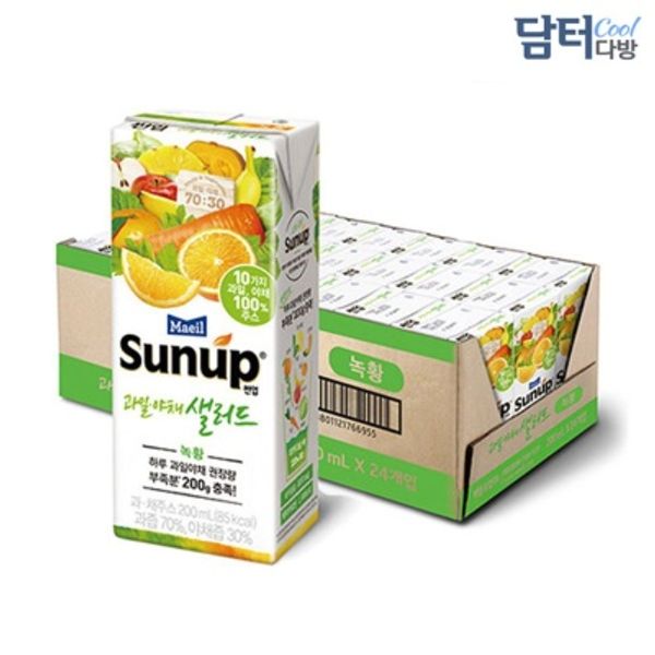 hplusmall 썬업 과일야채샐러드 녹황 200ml (24팩) - 핫트랙스