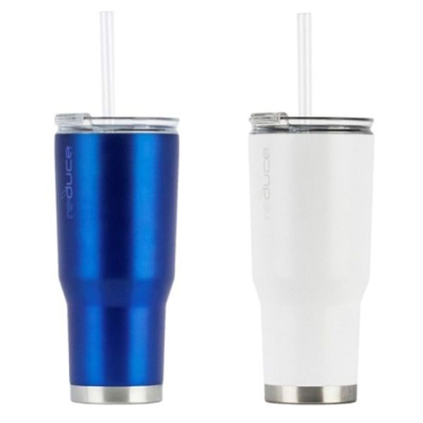 hplusmall co 리듀스텀블러세트 2P 블루-화이트700ml 보온 보냉 - 핫트랙스