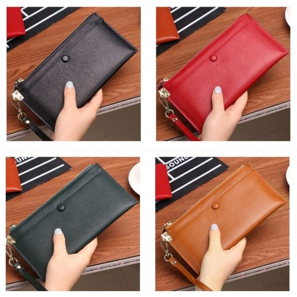 hplusmall 20대 30대 여성 여자 심플 데일리 가죽 장지갑 월렛[W - 핫트랙스