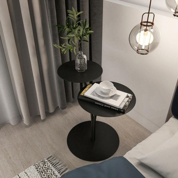 ZIPDREE 모던 미니멀 2단 새싹 거실 사이드 테이블 2color - 핫트랙스