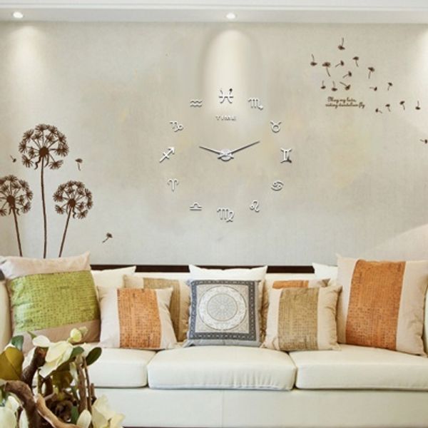 shoppingplan DIY 별자리 붙이는 벽시계(실버) - 핫트랙스