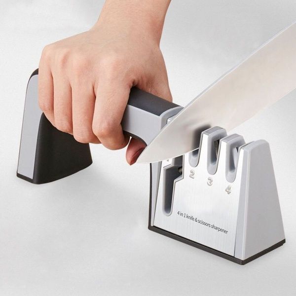 hplusmall 4 in1 주방 칼날 연마 샤프너 칼 가위 갈이 DD-11740 - 핫트랙스