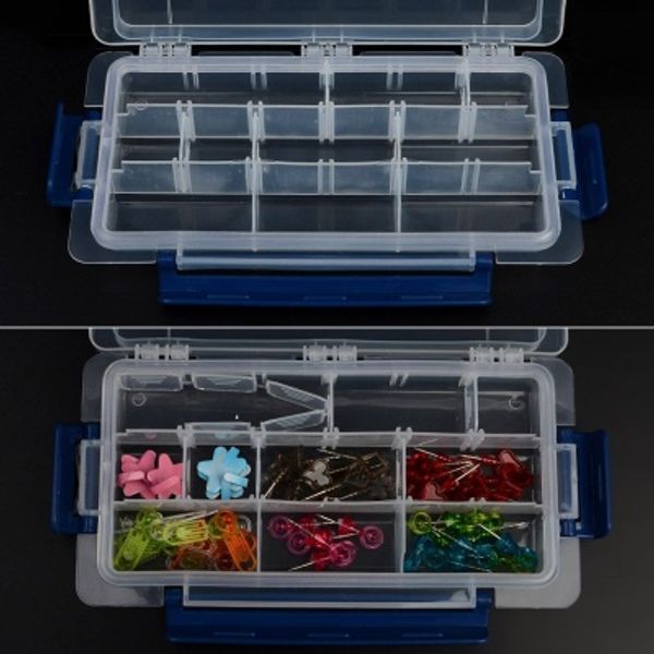 hplusmall 15칸 다용도 투명 수납케이스 액세서리 보관함 - 핫트랙스