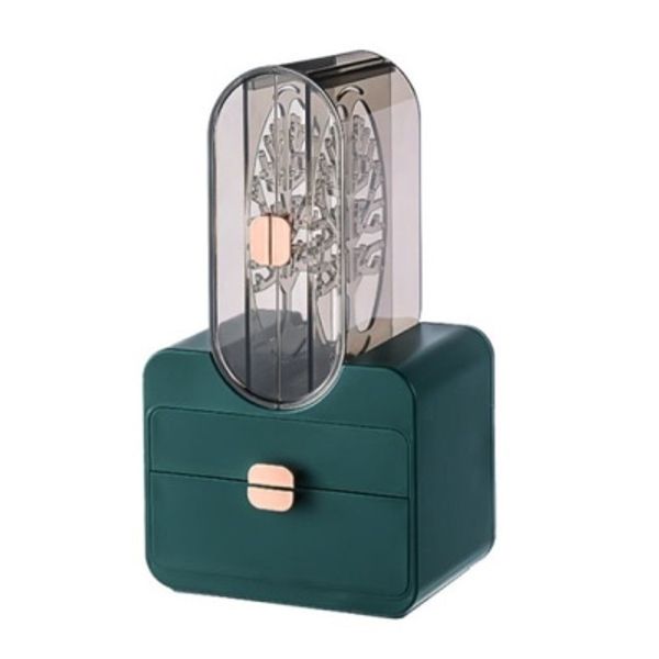 hplusmall 귀걸이 악세사리 쥬얼리보석함 보관함 케이스(그린) - 핫트랙스