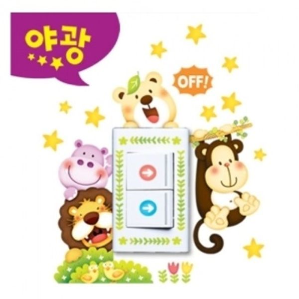 hplusmall 다용도 스위치커버 스티커 숲속2 FDT-88007 - 핫트랙스