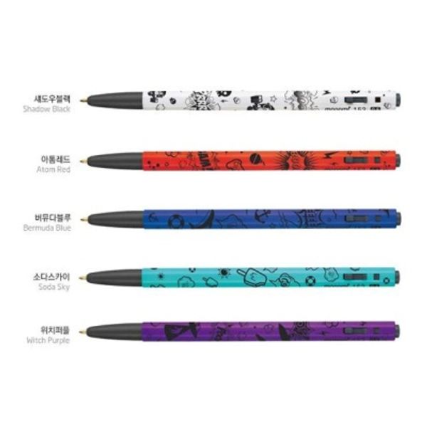 hplusmall 모나미 153 볼펜 카툰 5컬러 세트 - 핫트랙스