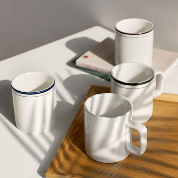 kitchen malling 시라쿠스 킹스인 일자 머그 320ml 4p세트 4종 택1 - 핫트랙스