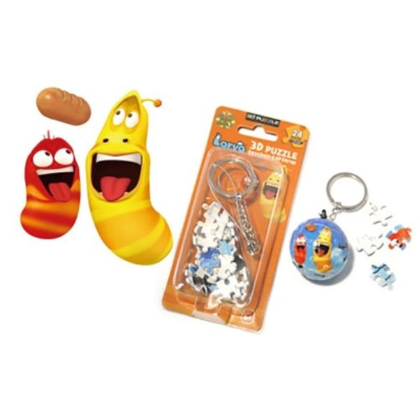hplusmall 24피스 열쇠고리 퍼즐 - 라바 소세지전쟁 (플라스틱) - 핫트랙스